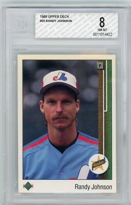 RANDY JOHNSON 1989 Upper Deck #25 Rookie RC Expos HOF BGS 8 NM-MT "R ...