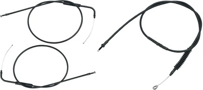 BLACK THROTTLE/CLUTCH CABLE KIT HARLEY SOFTAIL FXST FXSTC DEUCE ...