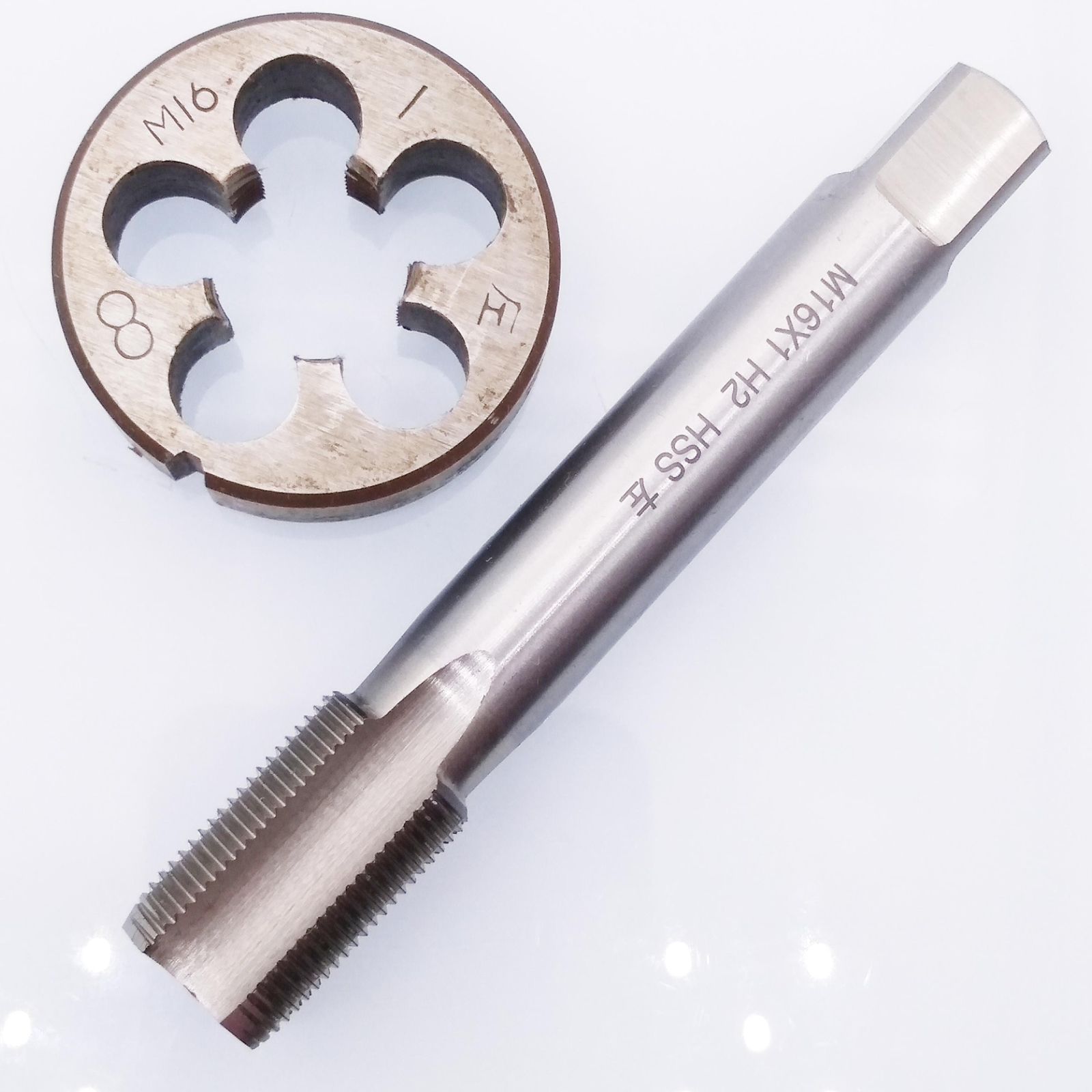 HSS M16 x 1mm Tap & M16 x 1.0mm Die Metric Thread Left Hand - ForexTrade1