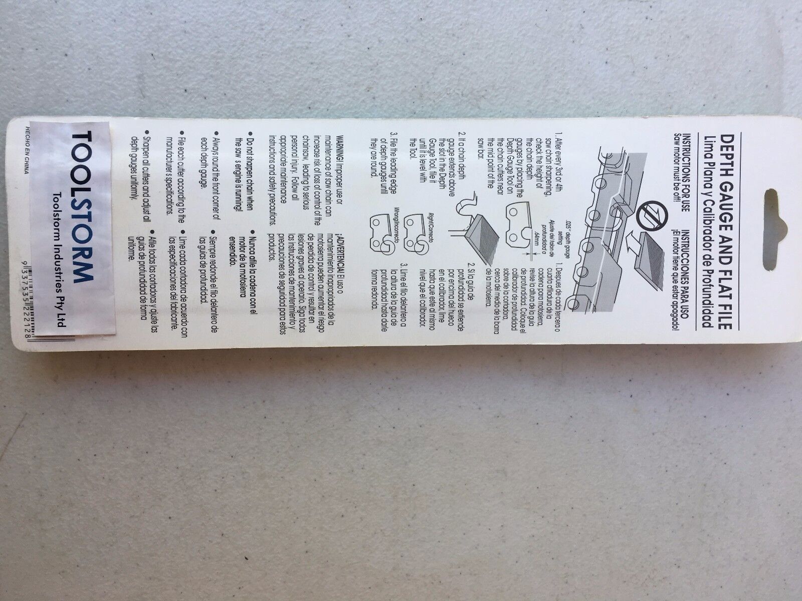 1x FLAT FILE & DEPTH GAUGE GUIDE 6'' (150mm) CHAINSAW FILE FOR RAKERS ...