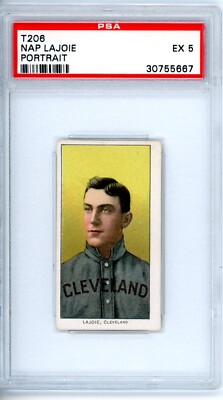 T206 Piedmont 350 Nap Lajoie Portrait PSA 5 Cleveland 15308 | eBay