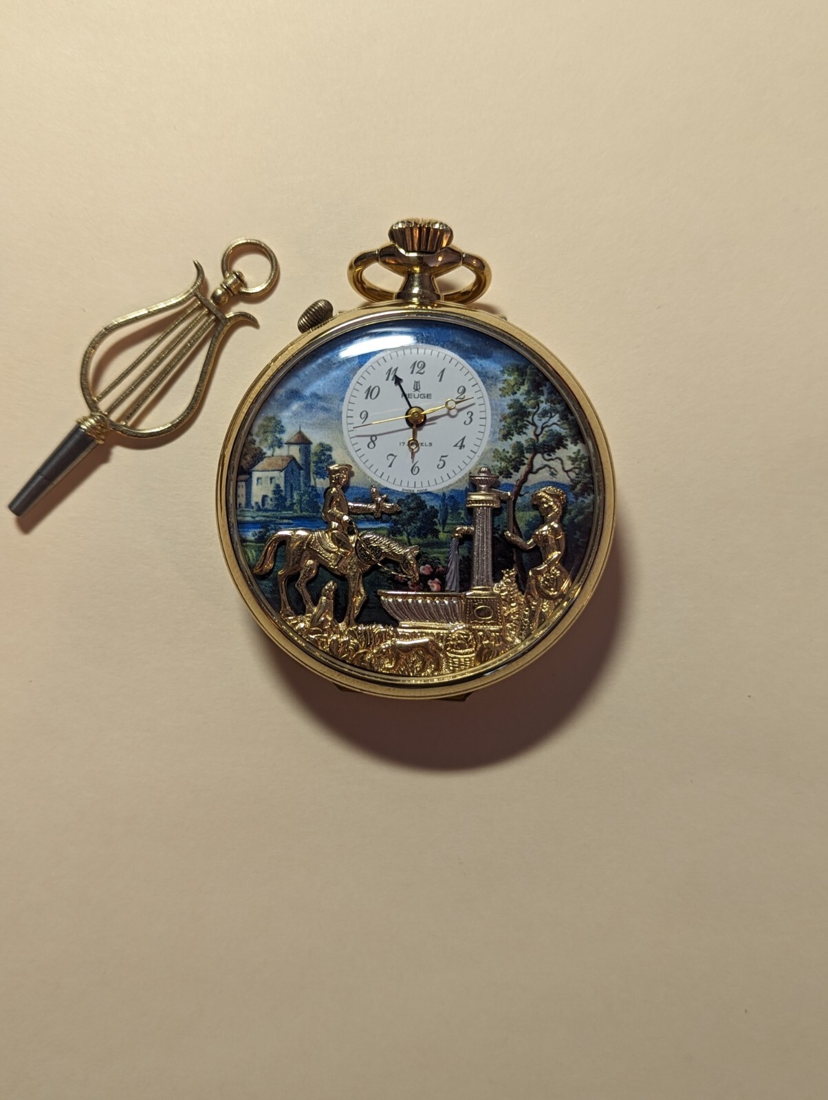 Swiss Reuge Sainte Croix 17 Jewel Reuge The Huntsman Musical Alarm ...