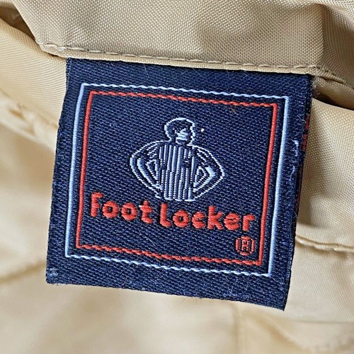 Foot Locker Reversible Jacket M Black Beige Tan Nylon Quilt M Y2K | eBay