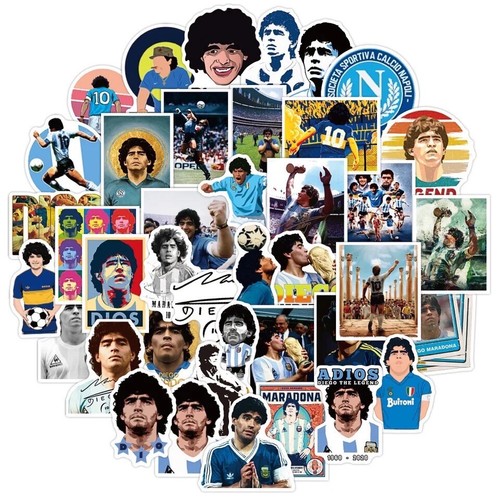 50 ADESIVI MARADONA NAPOLI CALCIO FOOTBALL STICKERS CAMPIONATO SERIE A ...