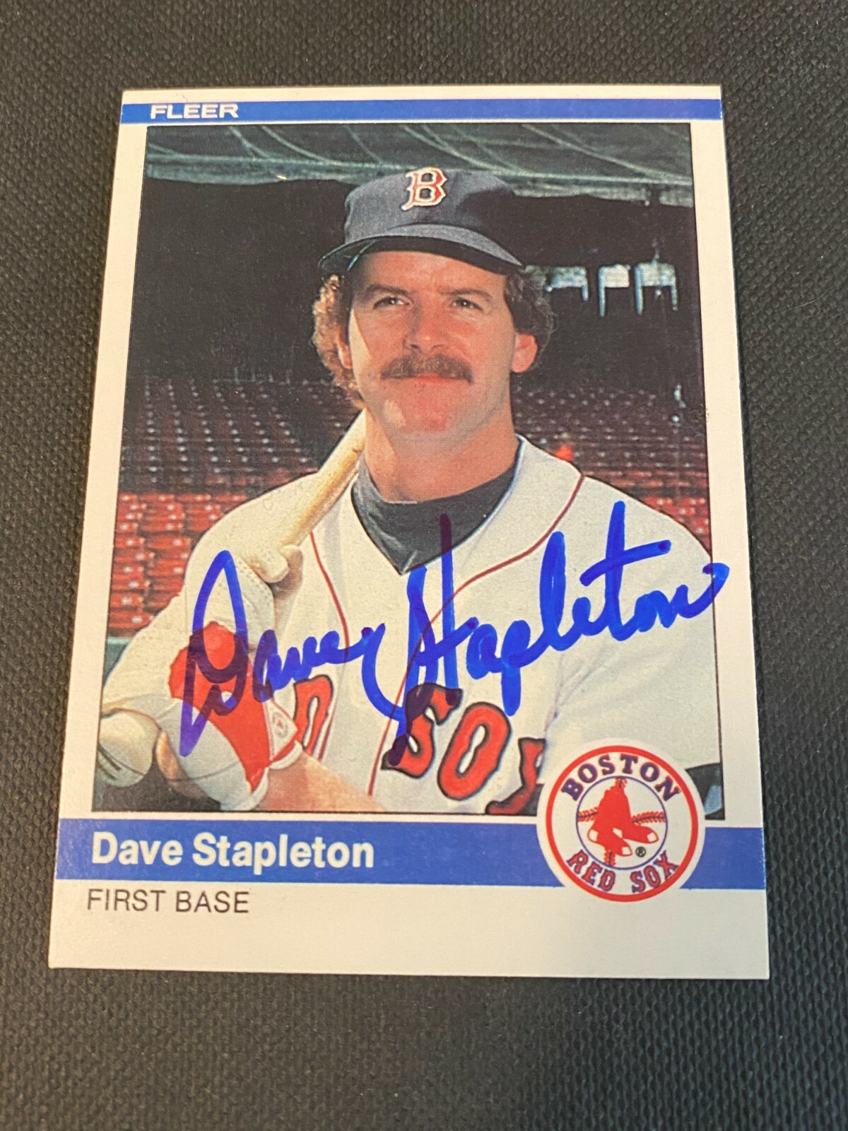 Dave Stapleton Signed 1983 Fleer Card Auto Boston Red Sox Autograph ...
