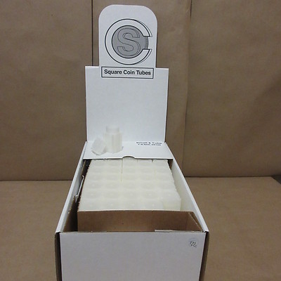 100 Coin Safe Square Tubes Small Dollars Presidential Sacagawea 26mm ...