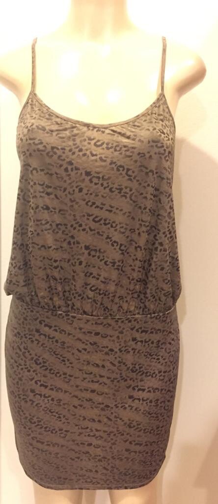 moda international MINI dress M GOLD BROWN strappy | eBay