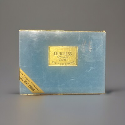 Congress Playing Cards Cel-U-Tone Finish Sealed Double Deck In Box ...