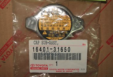 16401-31650 Toyota Cap sub-assy, radiator 1640131650, New Genuine OEM ...