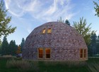 MOON HOUSE 45' DIAM DOME FRAMING KIT 2345 sq.ft WOOD PREFAB DIY HOME ...