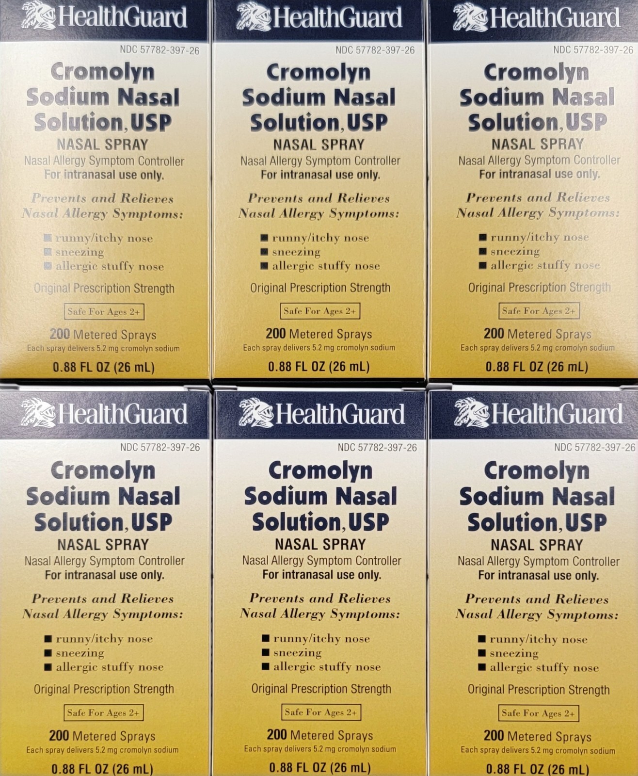 Cromolyn Allergy Nasal Spray 26mL - 6 Pack -Expiration Date 05-2028 ...