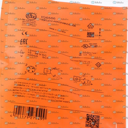 New For IFM Proximity Switch IG6566 IGKC012-ASKG/V4A/US-104 | eBay