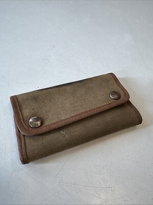 Vintage H. J. Collis Mfg. Co. Fly Fishing, Creel, Canvas Wallet with ...