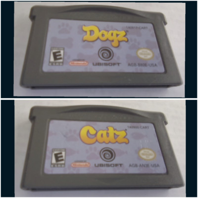 Catz and Dogz (Nintendo Gameboy Advance GBA SP DS-Lite) [ 2 Games sale ...