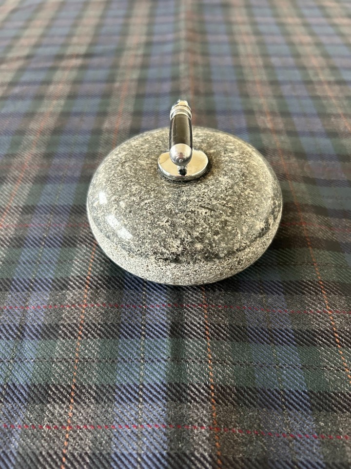 A Stunning & Rare Scots Granite, Miniature Curling Stone 3” diameter ...