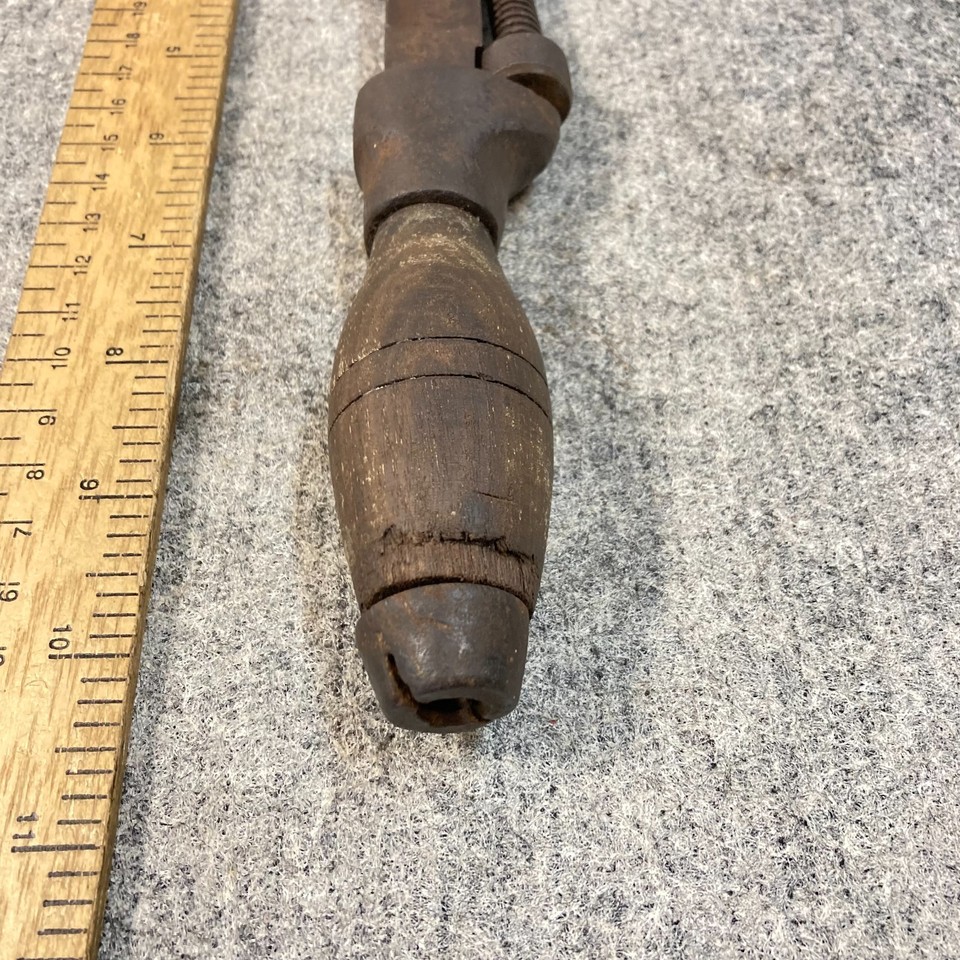Vintage Wrench Monkey Pipe 6" Smooth Jaw Wood Handle Adjustable | eBay