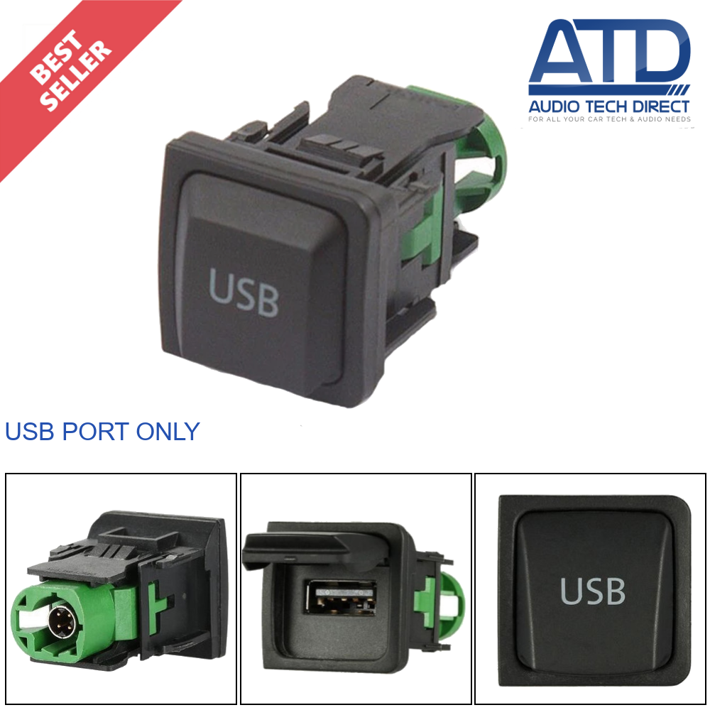 USB Port For VW Golf Mk5 Mk6 Eos Scirocco Socket Switch 5KD035726A ...
