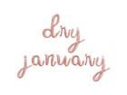 DRY JANUARY Cursive Letter Balloon Banner - Sober January Party ...