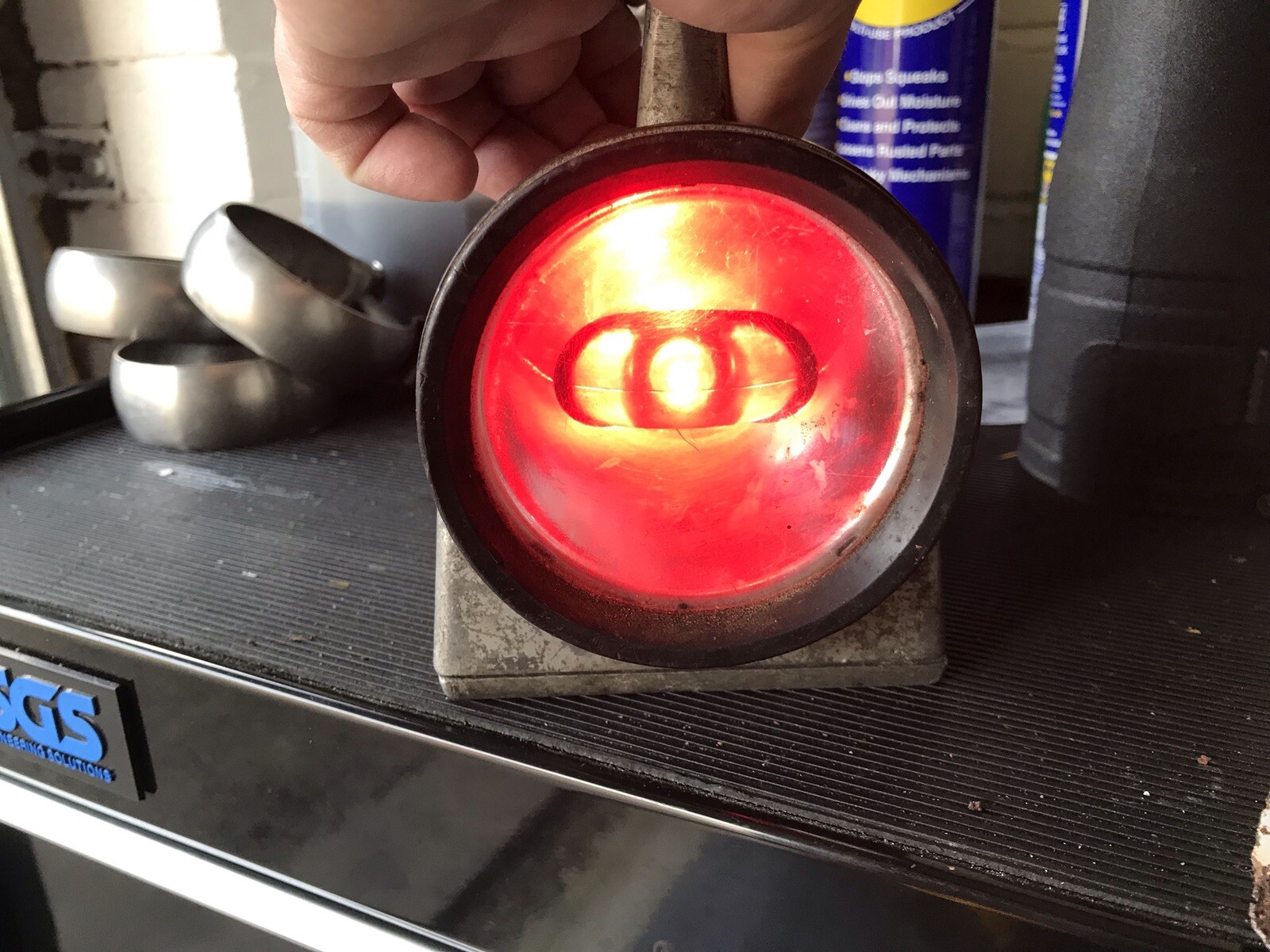 Vintage Industrial British Rail Hand Bardic Lamp Train Signal Light ...