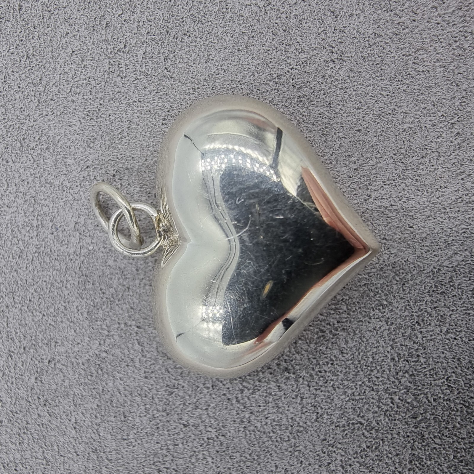 Silver Puff Heart Pedant EL-FS4212-1 | eBay Australia