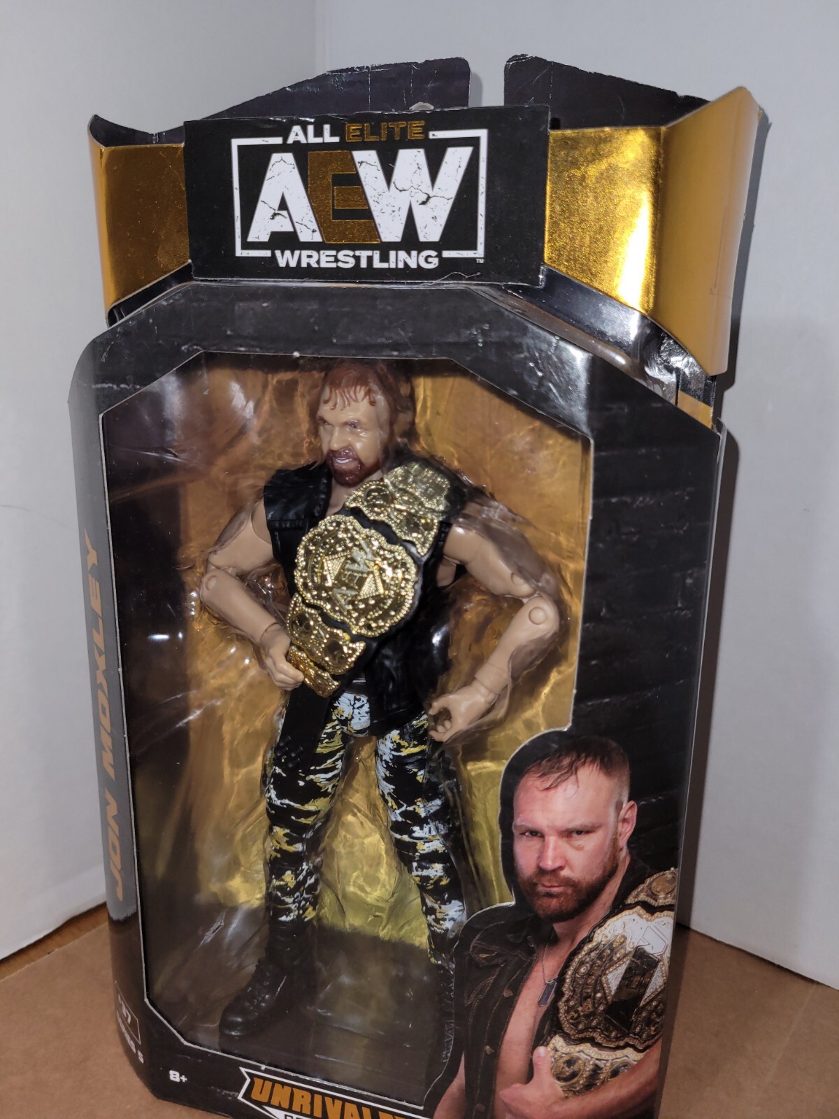 Jon Moxley AEW Unrivaled Series 5 Figure #37 NEW Championship w/Figure ...