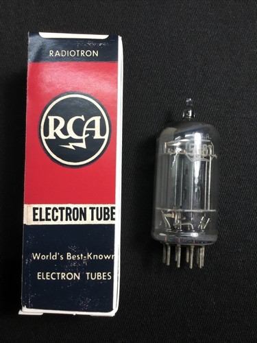 RCA 5687 Black Plates AUDIO Preamplifier VACUUM TUBE USA Tested 4.7203 ...