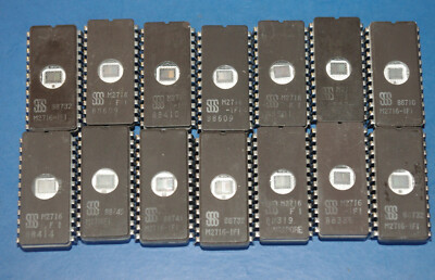4 Stück - M2716-1F1 - UV EPROM DIP-24 - 16K - für C64 DIY Cartridges ...