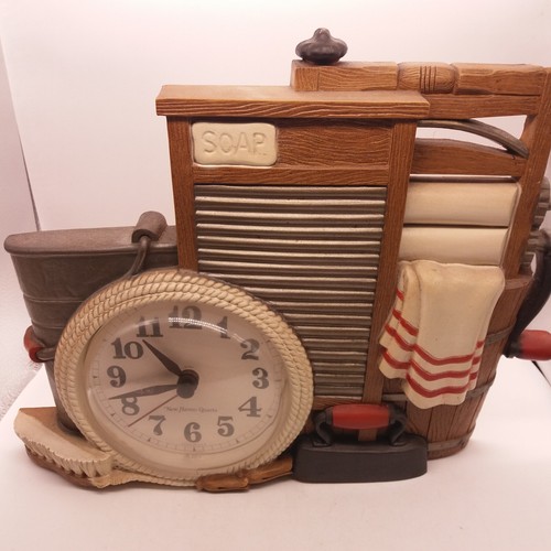 Vintage New Haven Wall Clock 1973 Burwood Colonial Soap Washing Station ...