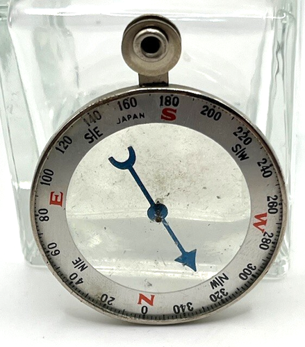 Old Japanese Double-Sided Transparent Pocket Compass Metal | eBay