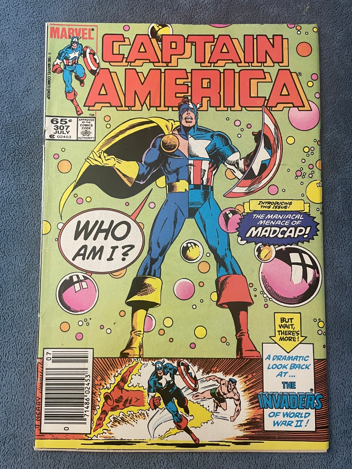 Captain America #307 Newsstand 1985 Marvel Comics 1st Madcap Neary ...
