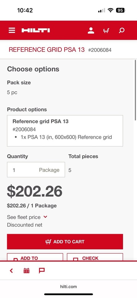 Hilti GPR Reference Grid PSA13 2006084 PS1000 GPR Layout Mat 2’ x 2 ...