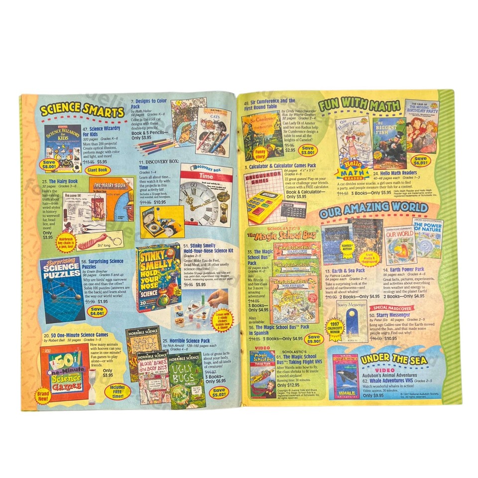 Spring 1998 Scholastic Book Club Flyer Order Form Magic School Bus Star ...