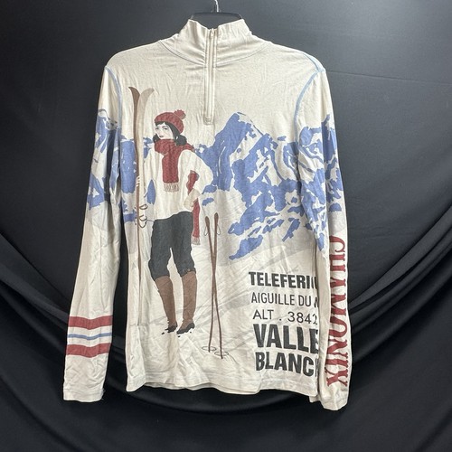 Neve Chamonix Silk Wool Quarter Zip Ski Skier Layering Top MEDIUM base ...