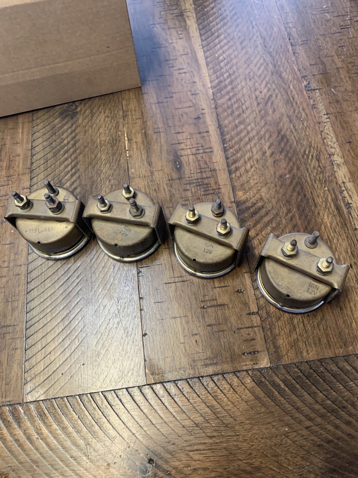 Stewart Warner Gauges Vintage Set of 4 SW Original 60's Hot Rat Rod old ...