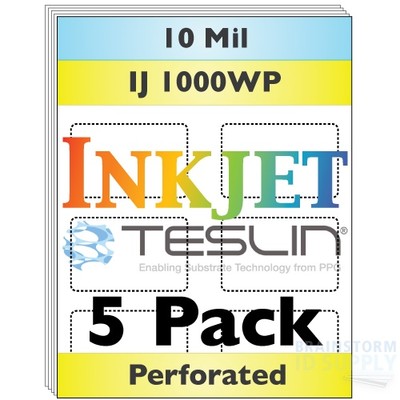 Inkjet Teslin Paper - 8up Perforated - For Making PVC-Like ID Cards - 5 ...