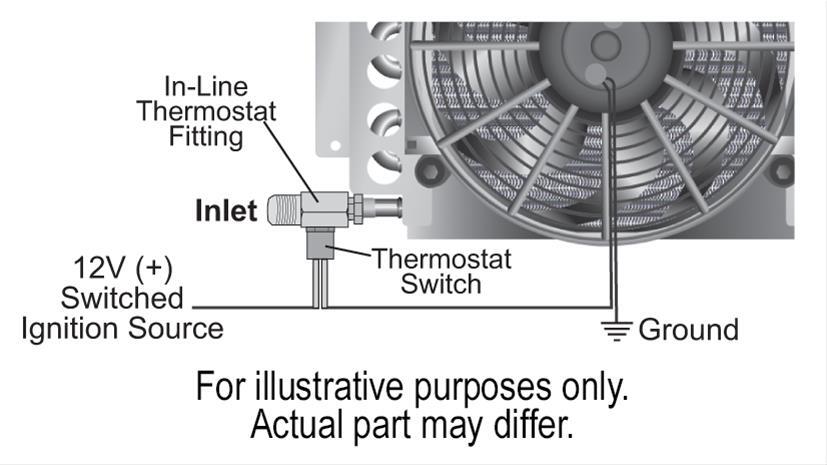 Derale Inline Thermo Fan Switch -6 AN [82 Deg C On - 74 Deg C Off ...