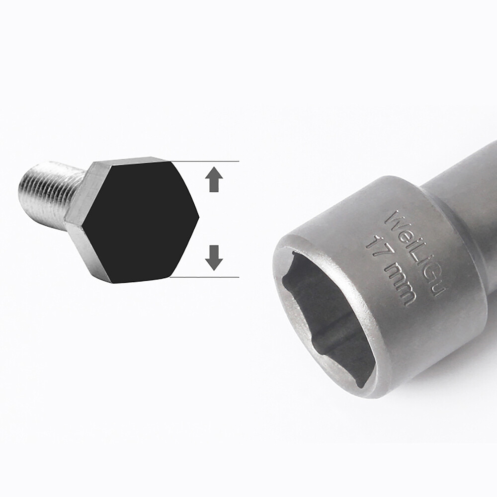 16pc 1/4" Drive Long Hex Ball End Point Socket Set Hexagon Allen Key 5 ...