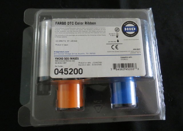 Fargo 45200 Black/Cyan/Magenta/Yellow Ribbon for DTC4500 for sale ...