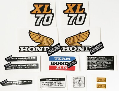 BRAND NEW HONDA XL70 XL 70 DECAL SET (MORE INFORMATION IN DESCRIPTION ...