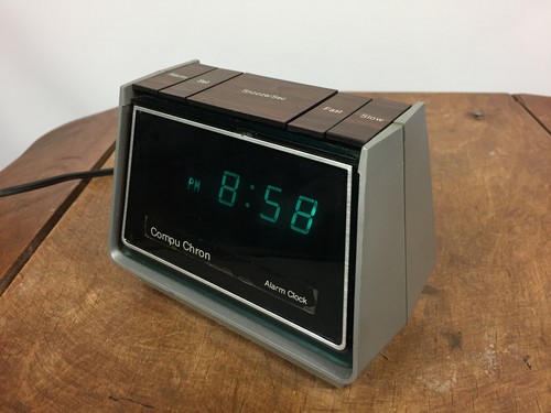 Rare Vintage Compu Chron Digital LED Space Age Green Display Alarm ...