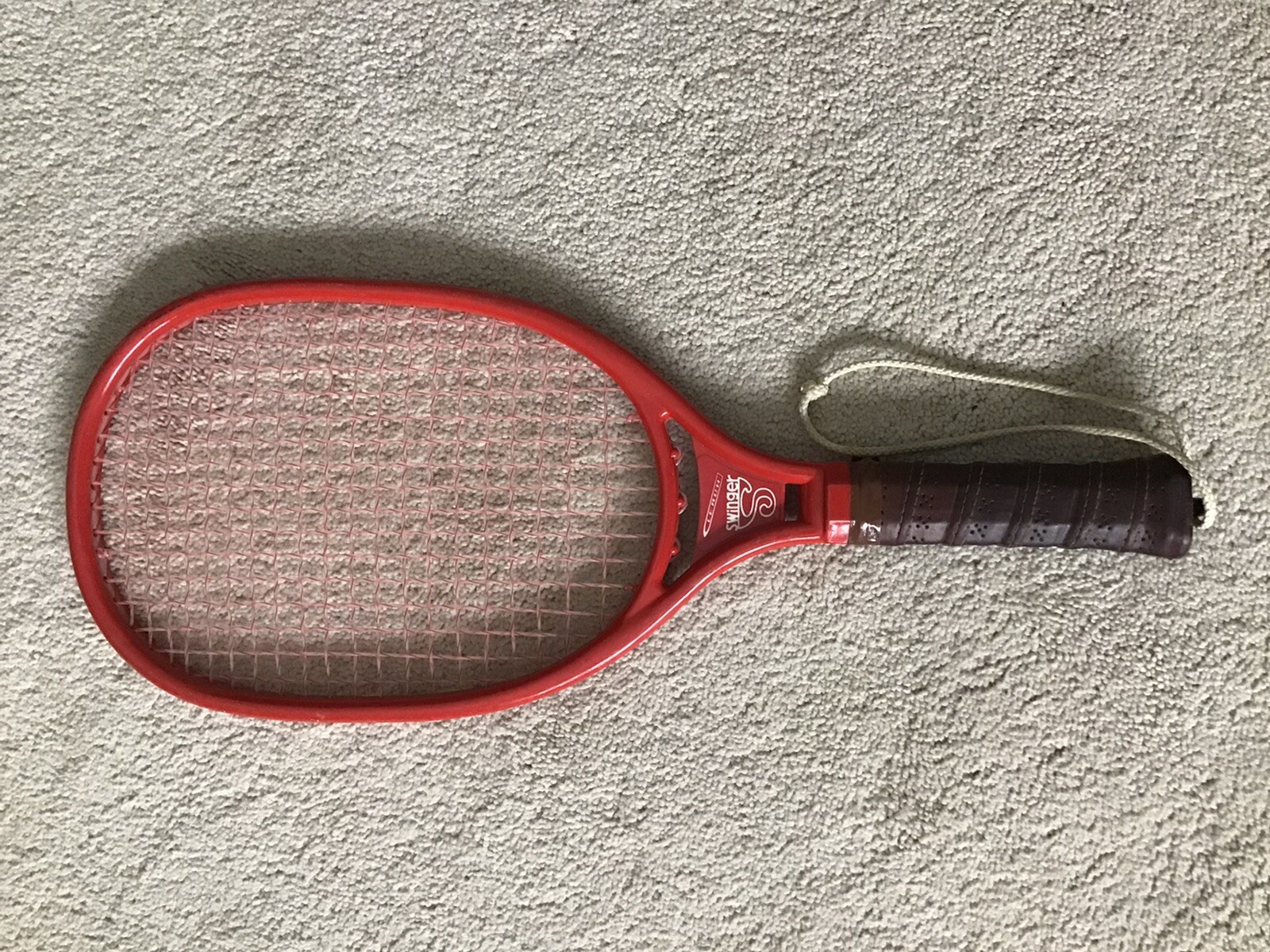 Vintage LEACH Swinger Red Racquetball Racquet 18 1/2" Long Made in USA ...