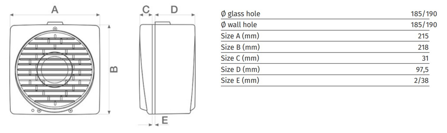Vortice 12612 Vario 150/6" AR Surface Auto Reversible Extractor Fan ...