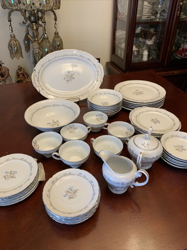 47 Pc Circa Vintage Fine China Blue Bell Japan | eBay
