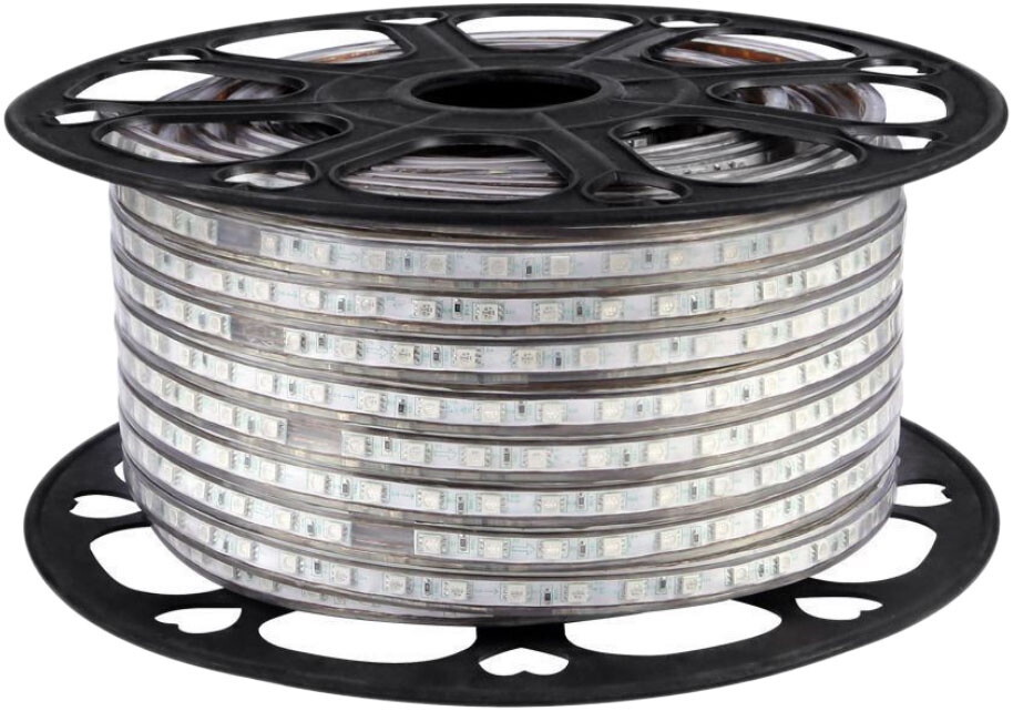 110V RGB DMX 512 up tp 330ft Neon Rope Flex RGB+W Commercial Grade Led ...