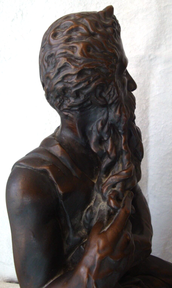 Marwal Bronze Michelangelo MOSES Sculpture Replica 18.5" high Judaism ...