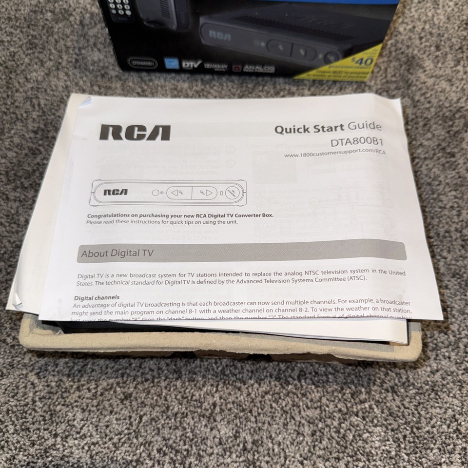 RCA DTA800B1 Digital-to-Analog TV Converter Box DTV Tuner OPEN BOX | eBay