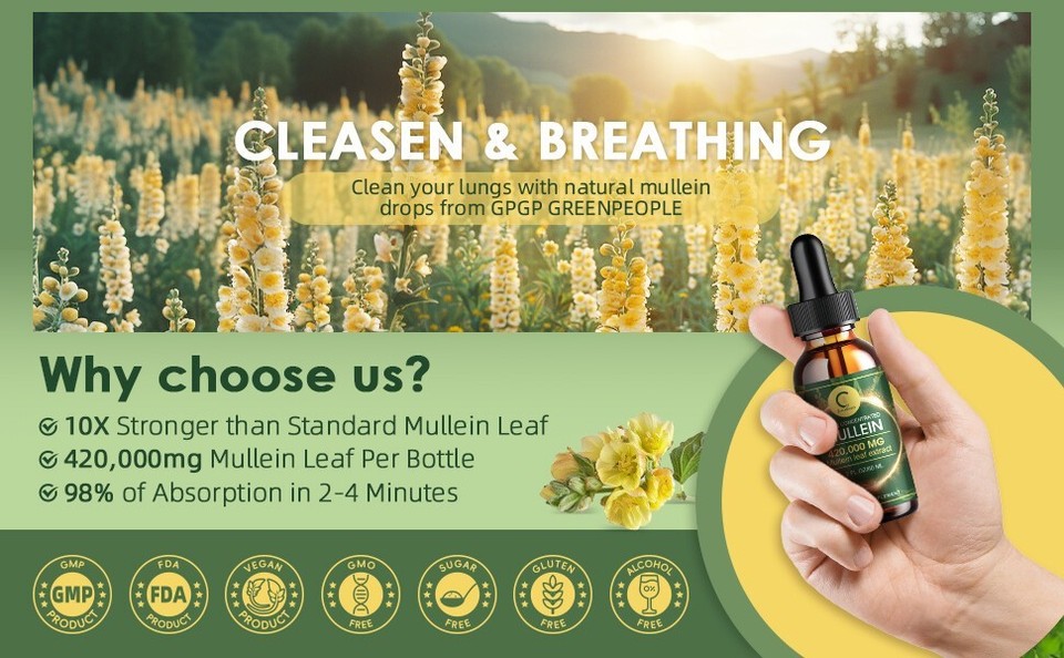 1-6X Mullein Drops Leaf Extract for Immune Support, Detox & Support | eBay