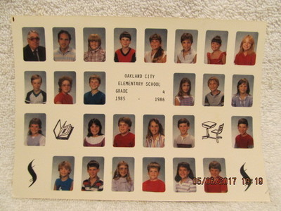 1985-1986 Photo 4th Grade Class at Oakland City IN Elementary School ...