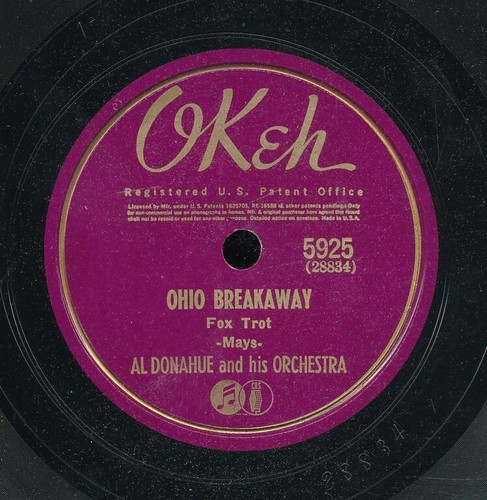 78tk-dance-OKEH-5925-Al Donahue-(Ohio Breakaway/My Disposition) | eBay