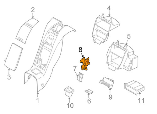 NEW BMW Z4 E85 REAR CABIN CENTER CONSOLE LOCK 51467068449 7068449 ...